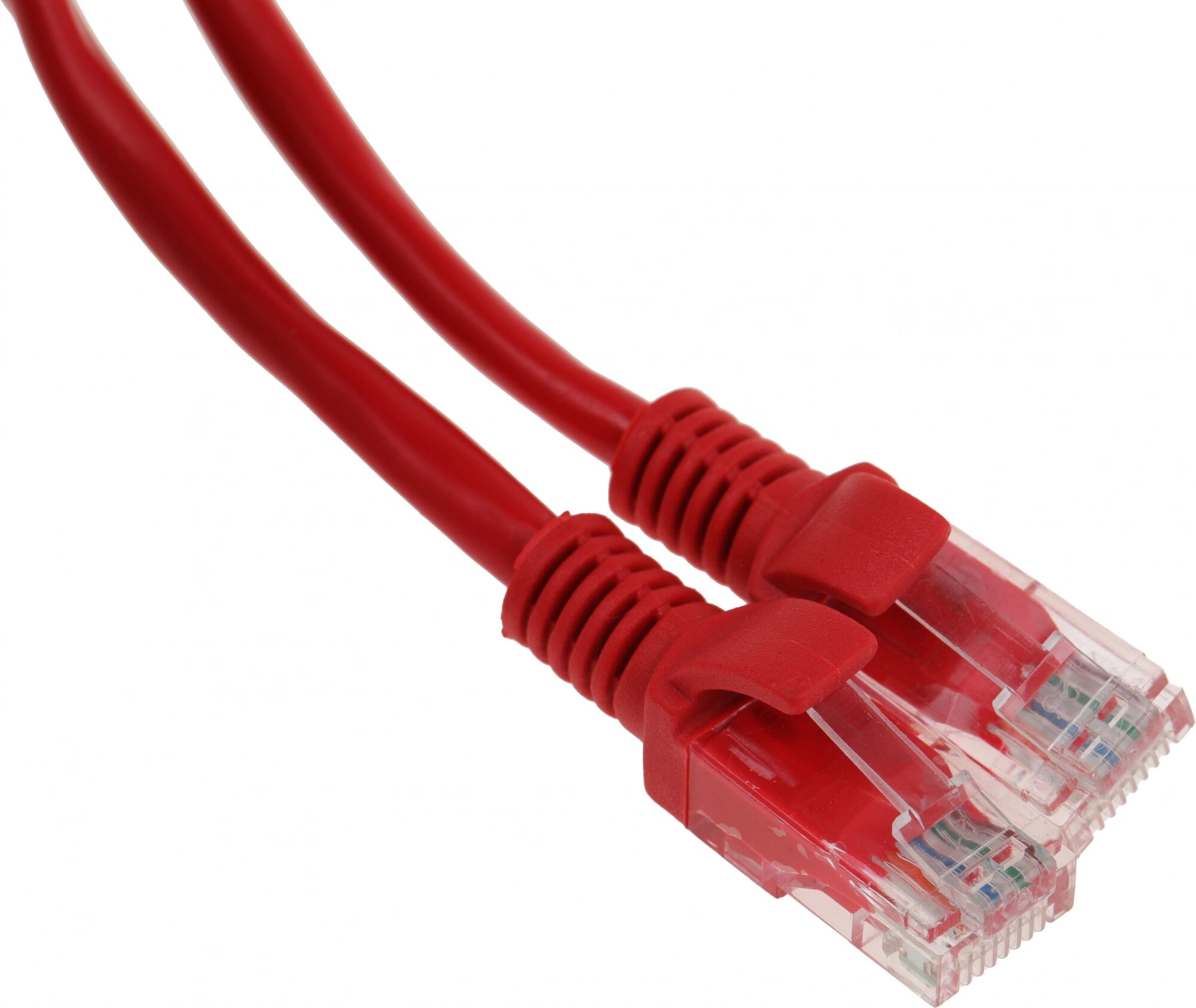 Патч-корд PP12-1M/R литой (molded), UTP, cat.5E, 1м, 4 пары, 26AWG, алюминий омедненный, 1 шт, к