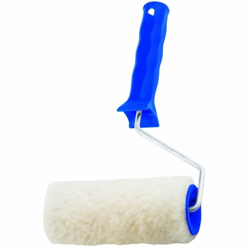 Валик с ручкой, 250 мм, натуральный мех, ворс 12 мм