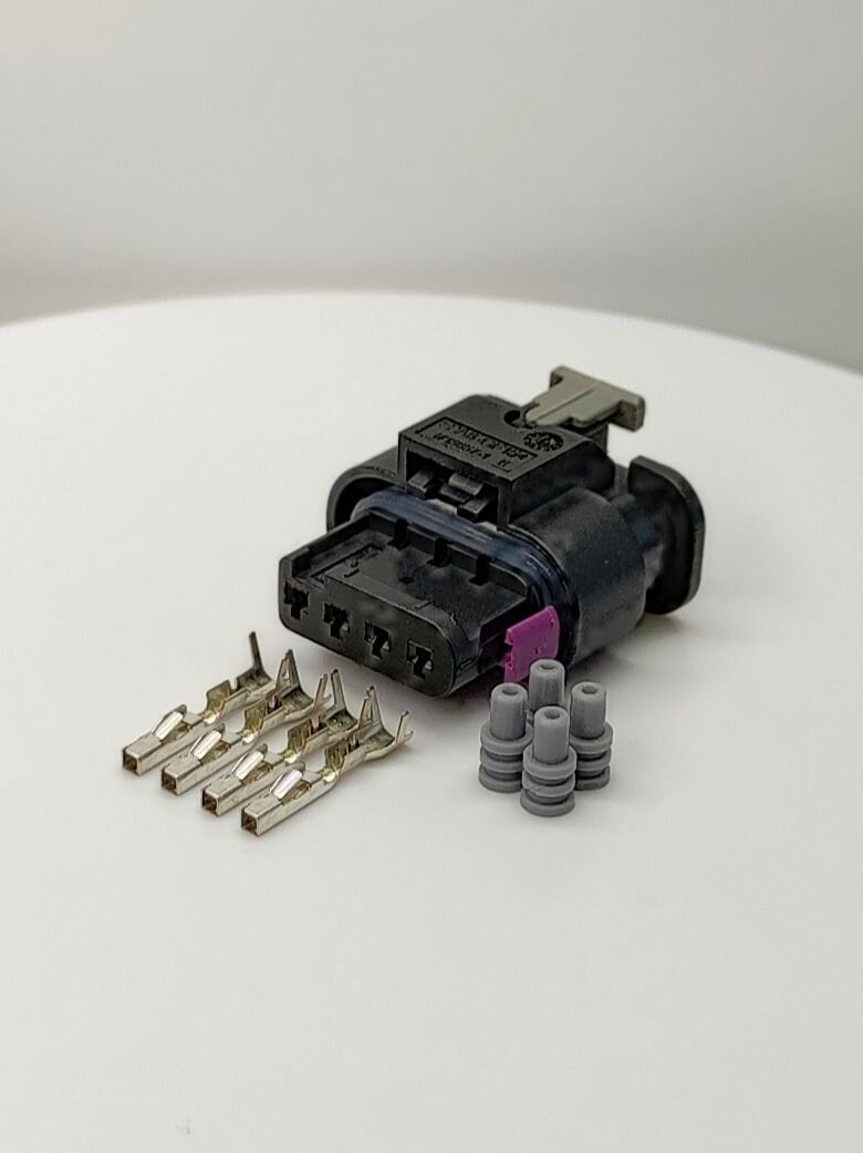 Разъем (колодка, фишка) 4 контактный (4 pin) 1718657-1 4H0973704 для Audi Volkswagen Skoda SEAT Mercedes BMW