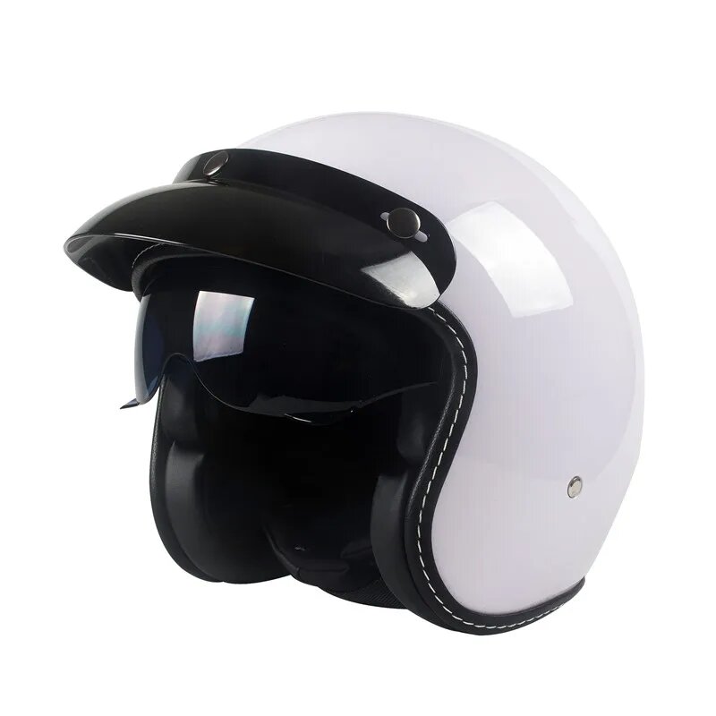 ECE DOT новый Casco Capacetes мотоциклетный ретро винтажный шлем для Белый, L, Gloss white