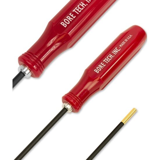 Шомпол Bore Tech V-STIX к. 6мм и больше, l=101см, d=5,7мм, мама 8/32, сталь+оплетка, рукоять–пластик, подшипник, красный