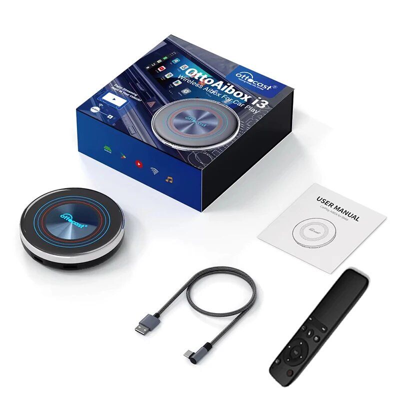 Ottocast Android i3 Ai Box беспроводной адаптер Carplay Google Play Store Netflix Youtube IPTV мультимедийная видеоприставка для BMW ID6-ID9 EU Version, BMW BOX
