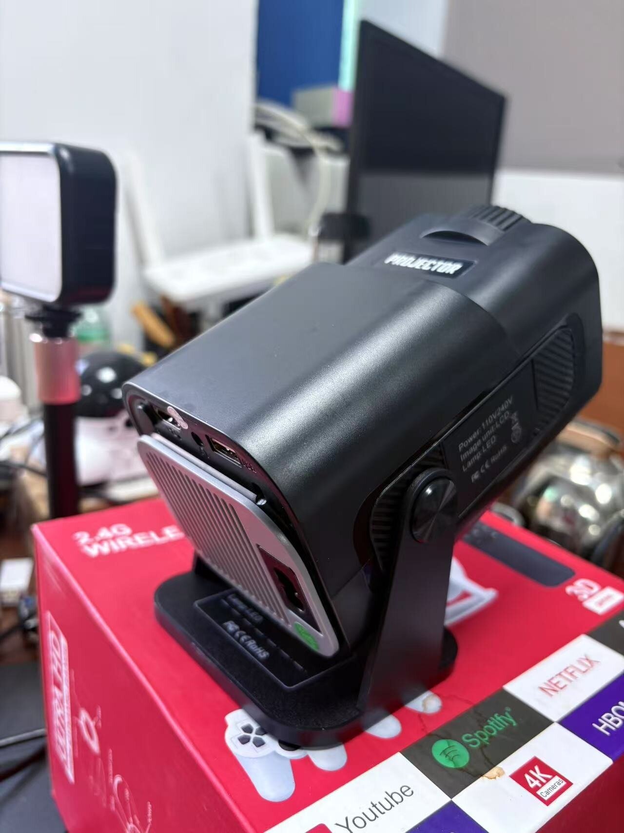 Портативный проектор HY320 mini 4K для дома и фильмов — H.265, HDMI, USB, компактный, домашний кинотеатр