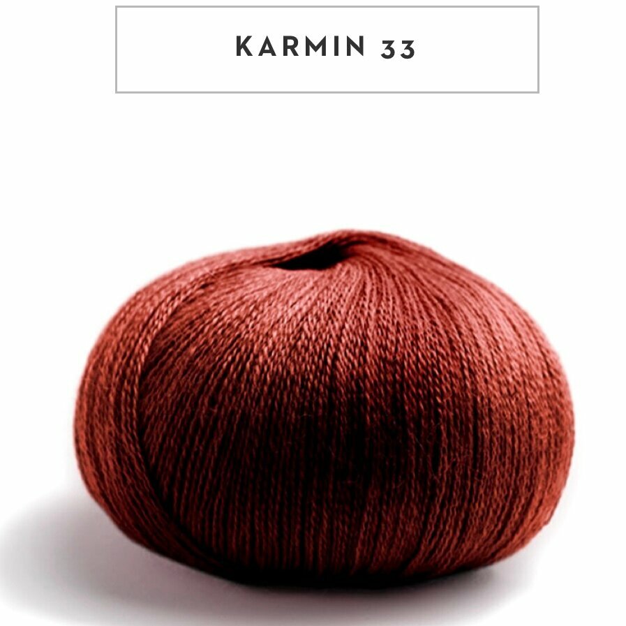 Piura /Пиура/ пряжа Lamana, 100% бэби альпака, 50г/400м (33, karmin (кармин), красный)