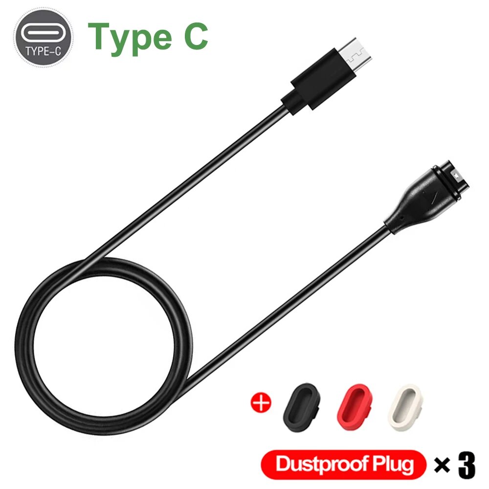 USB Type-C кабель для Garmin, черный, 1 м