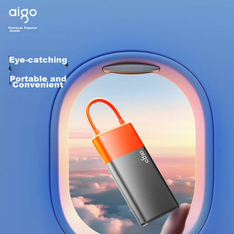 Aigo 1TB Portable Solid State Drive (PSSD) S11, Type-C USB3.2, Read Speed up to 520MB/s, Integrated Cables, Essential for Office Work, Direct Phone Connection Hard Drive