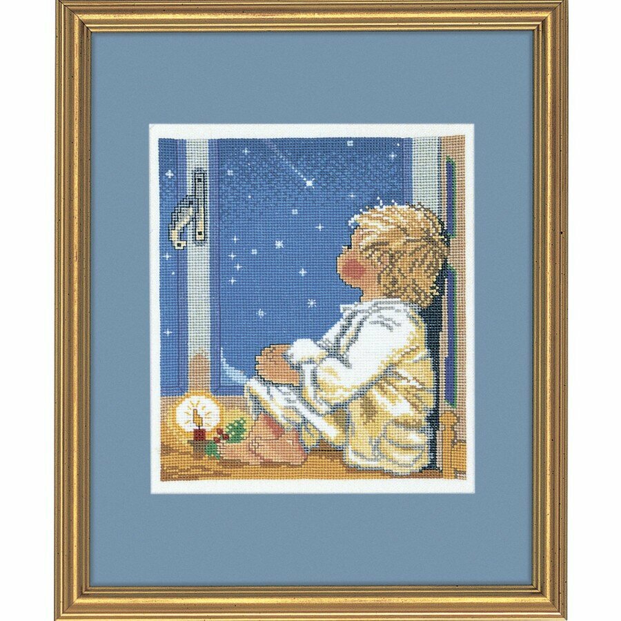 Набор для вышивания Мальчик и звезды, лён 26 ct 28 x 35 см EVA ROSENSTAND 14-059