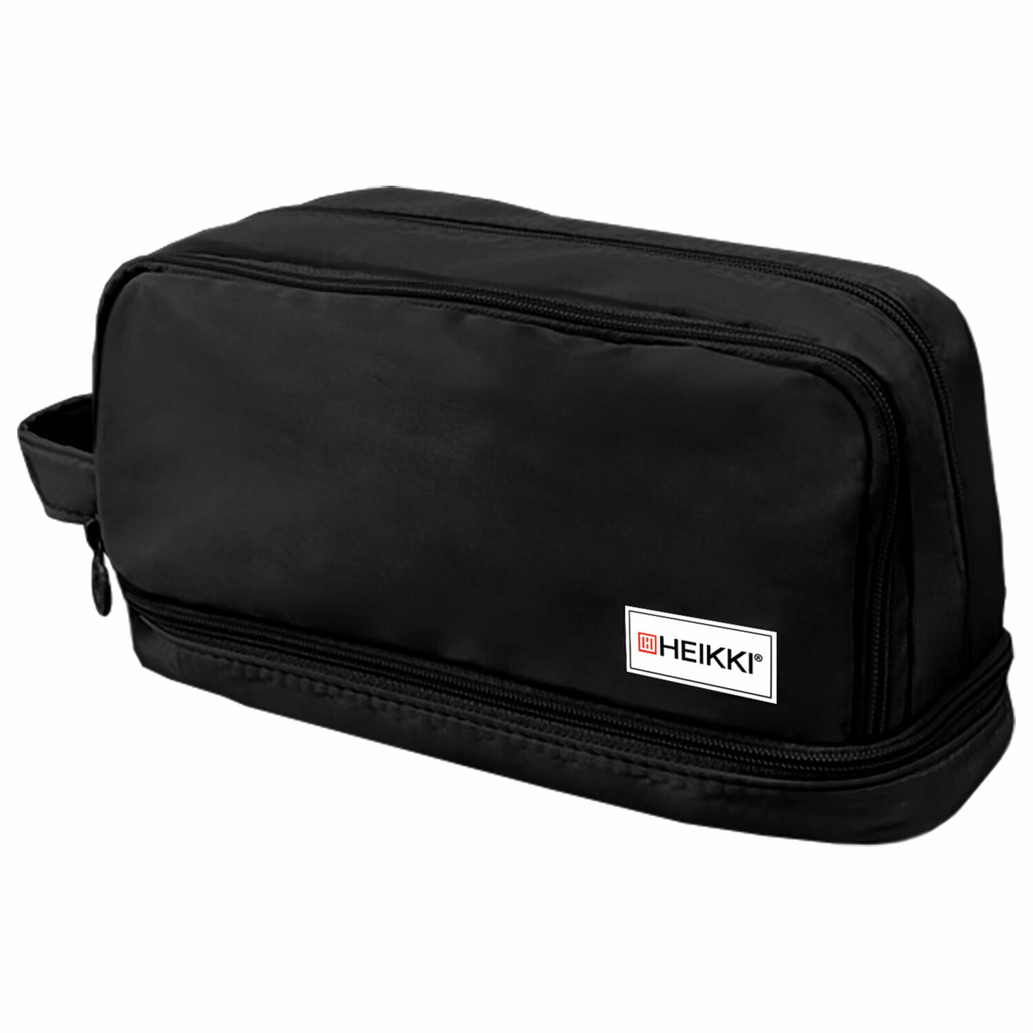 Heikki Пенал-органайзер с ручкой значки 2 отделения откидная планка 22x13х10 см черный 273599
