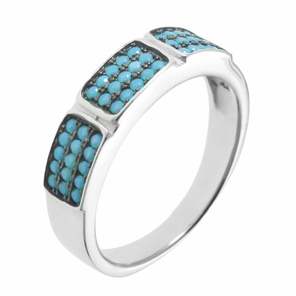 Кольцо тонкое, серебро, 925 проба, родирование, нанокристалл