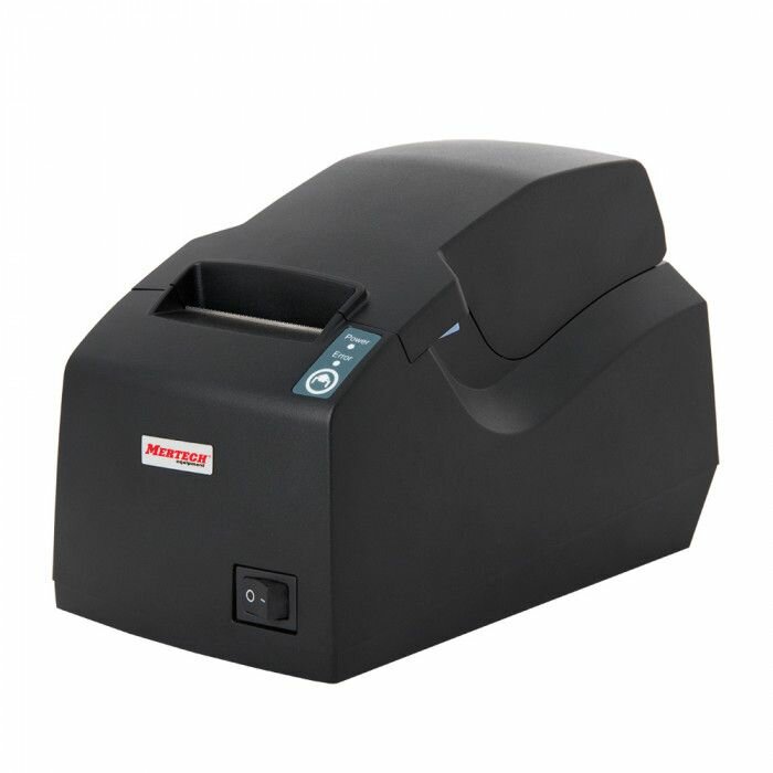 Термопринтер для чеков MERTECH G58 (RS232, USB) (black) машинка для печати без чернил штрихкодов, этикеток, маркировки, оборудование для маркетплейсов, магазинов компактный аппарат