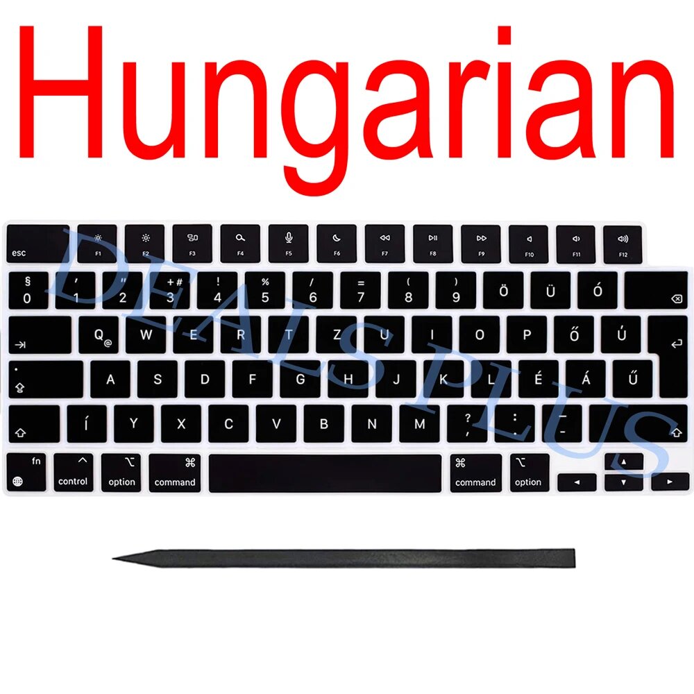 Колпачки для клавиш SNQP черный для Macbook Pro Air M1 M2 M3 M4 Hungarian