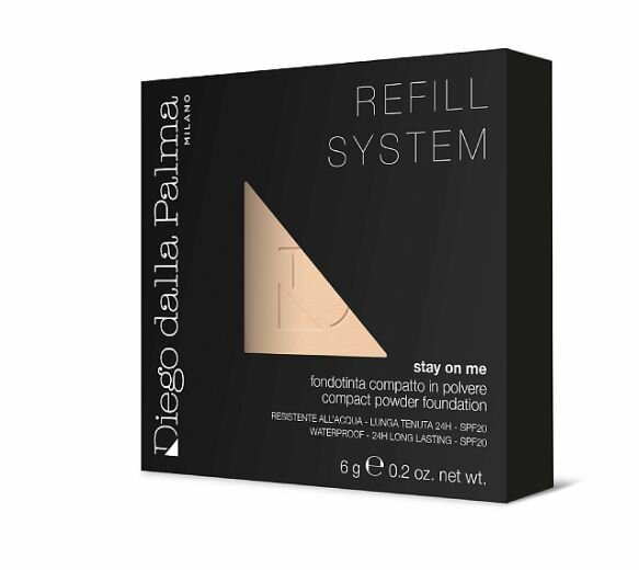 DIEGO DALLA PALMA MILANO Пудра для лица компактная водостойкая Stay On Me Refill System SPF20 № 51 6 г