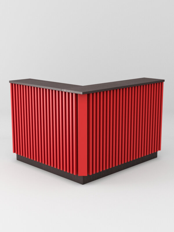 Ресепшн "Кофешоп" №1, Дуб Венге + Красный. Производитель товара - компания Westcom.