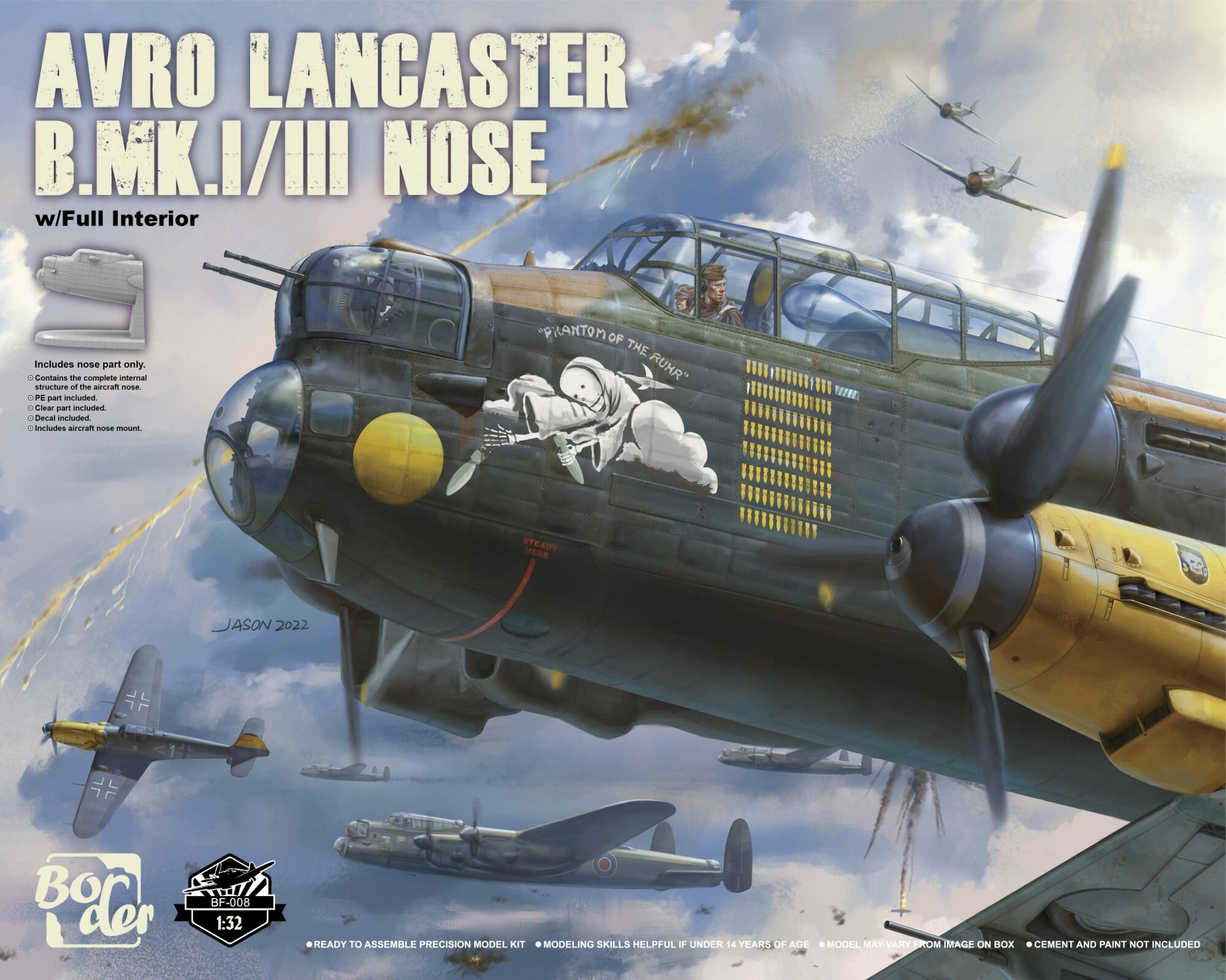 Border Model BF-008 1/32 Avro Lancaster B. Mk. I/III Нос Модель самолета
