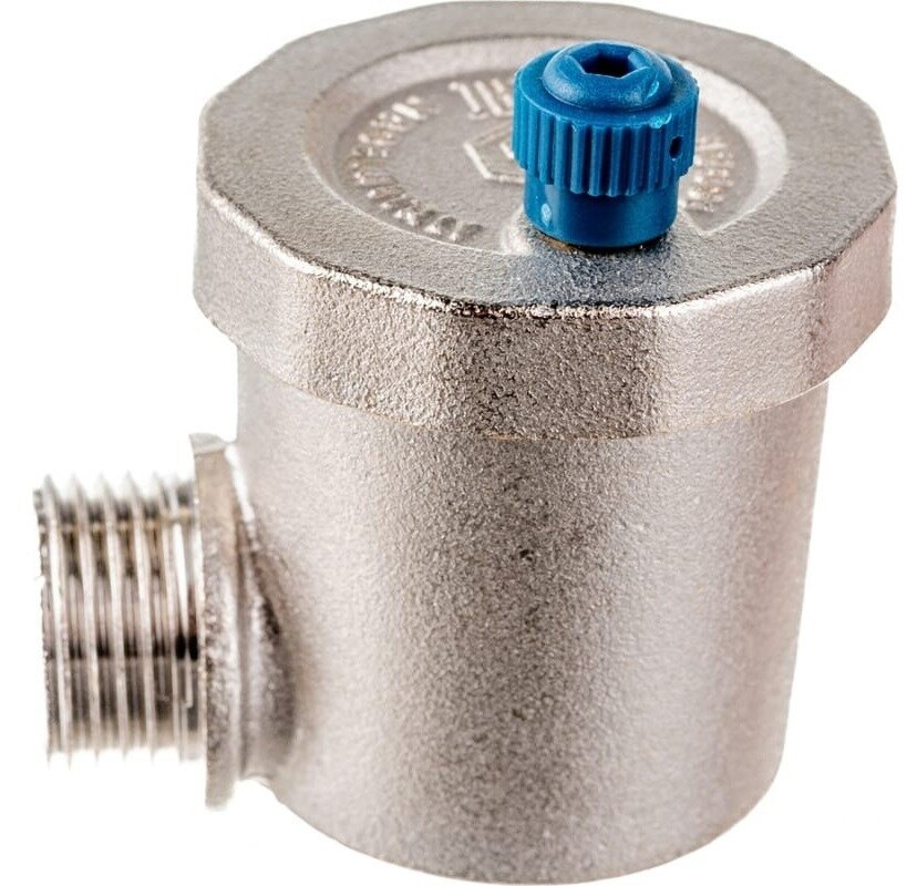 Воздухоотводчик Stout / Стаут автоматический, для радиатора, вертикальный, в металлическом корпусе, серый, 1/2" / отопление