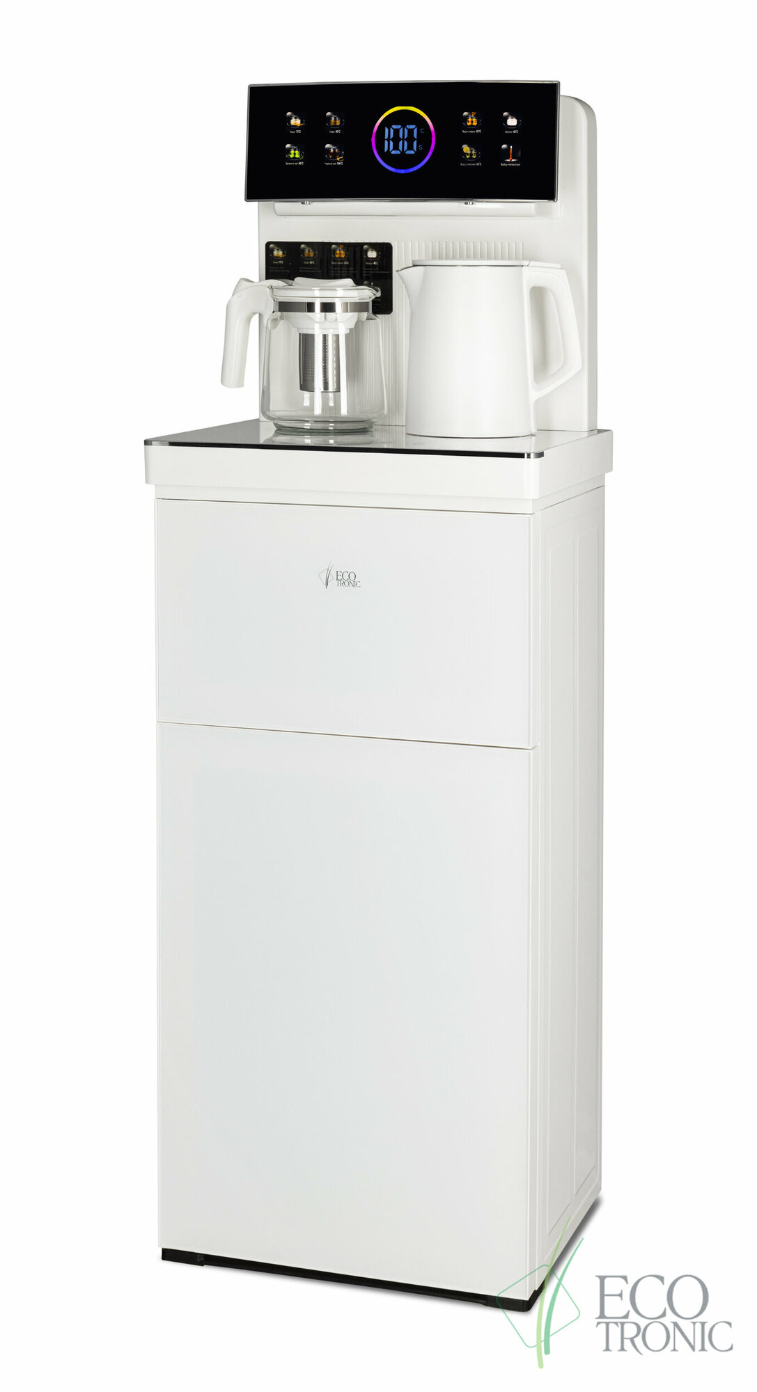 Ecotronic TB25-LNR white. Гарантия 12мес. Кулер с чайным столиком Тиабар, без охлаждения.