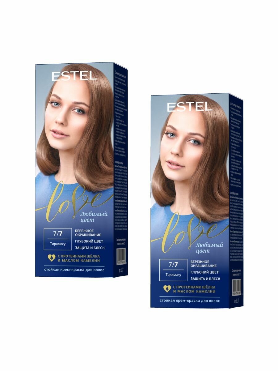 ESTEL Стойкая крем-краска LOVE, тон 7/7 "Тирамису" набор 2шт