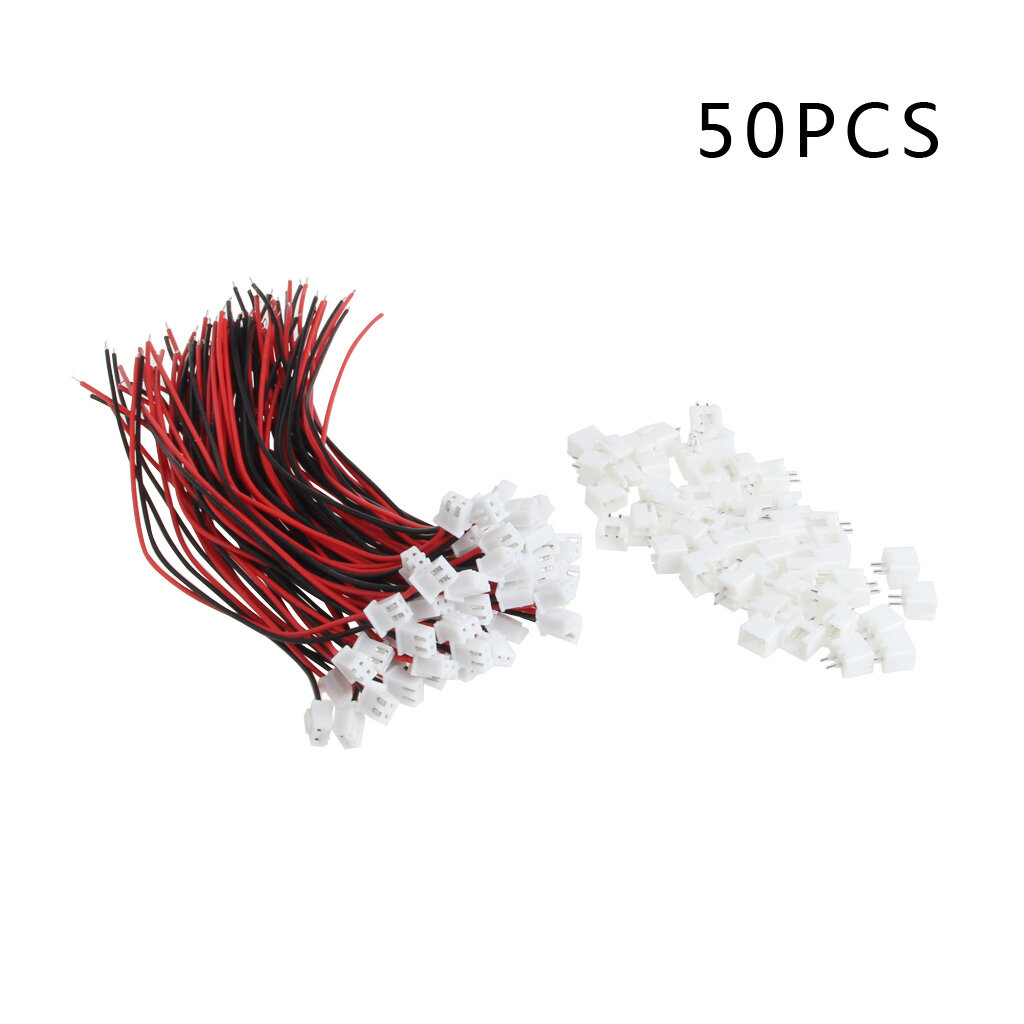50 Комплектов JST XH 2.5 2-Контактный Разъем Для Подключения Аккумулятора Женский Мужской С Проводом 150 мм
