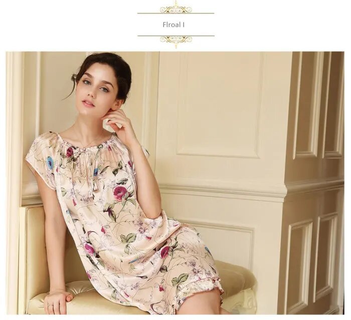 Женские шелковые ночные рубашки SuyaDream