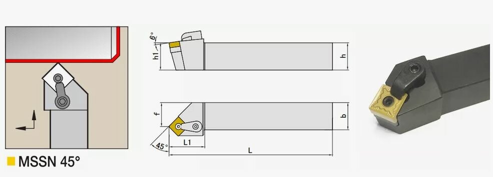 MSSNR4040R19 Резец токарный для наружного точения без пластин