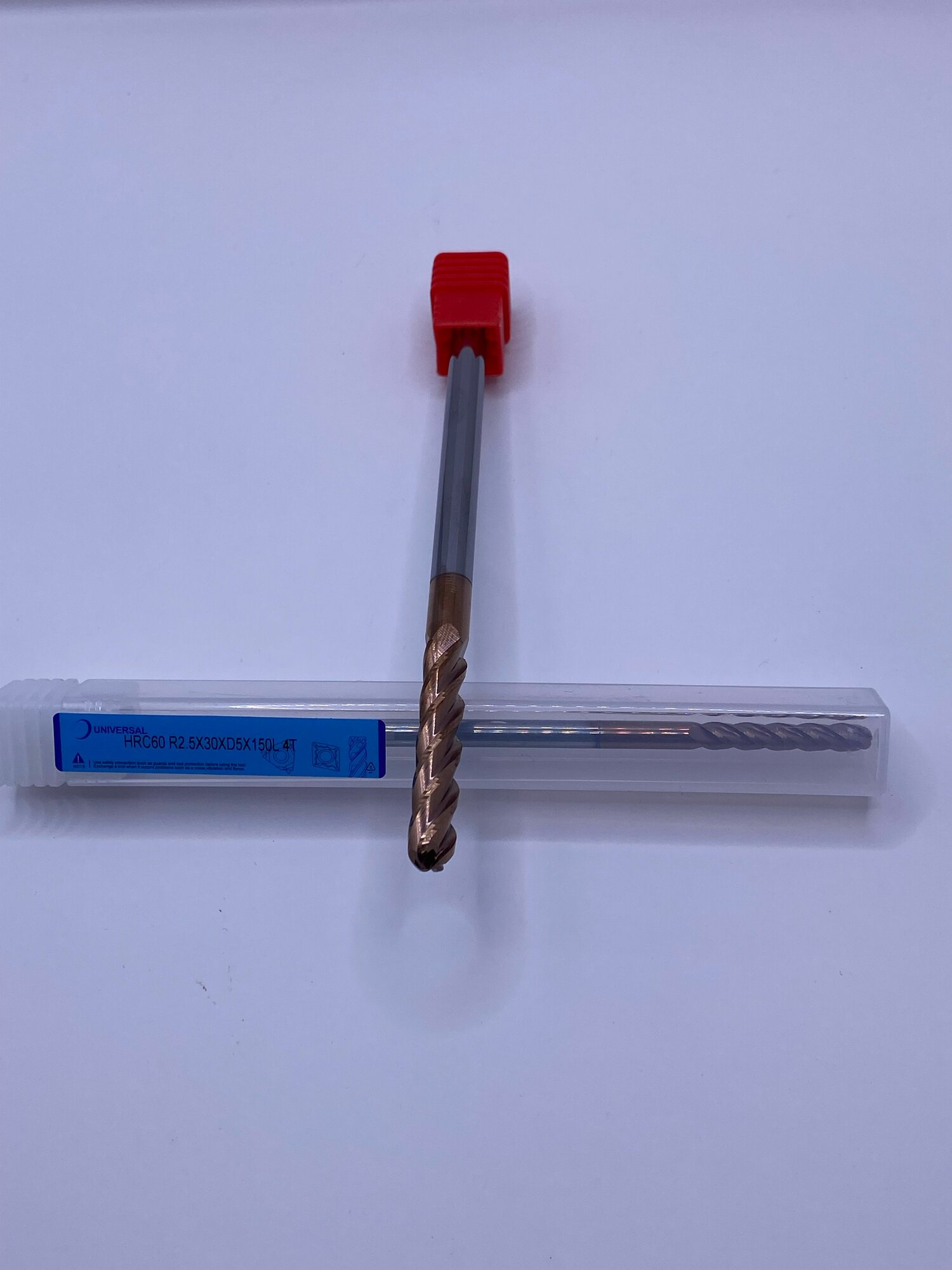 Фреза твёрдосплавная концевая радиусная HRC60 R2.5X30XD5X150L4T