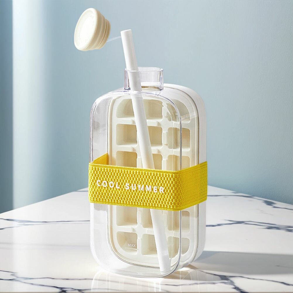 Портативная форма для кубиков льда, бутылка для воды с решеткой для льда 2-в-1