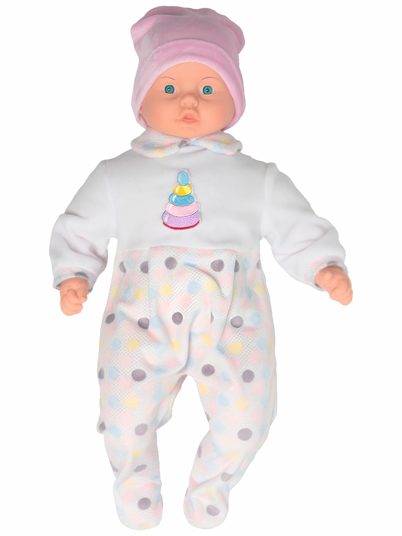 Кукла пупс "Анечка 7", большая классическая куколка-карапуз для девочек, игрушечный младенец с одеждой для сюжетно-ролевых игр, развивающая игрушка для малышей, 62 см.