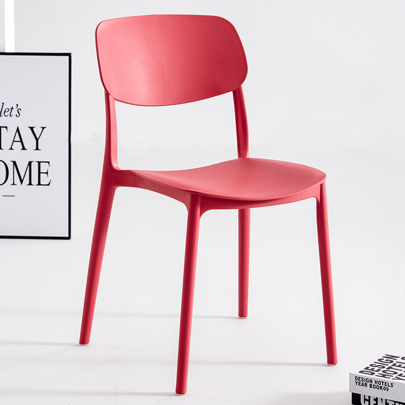 Стул Hoff Moris EV-2, кухонный, пластик, красный, без обивки, нагрузка до 150 кг