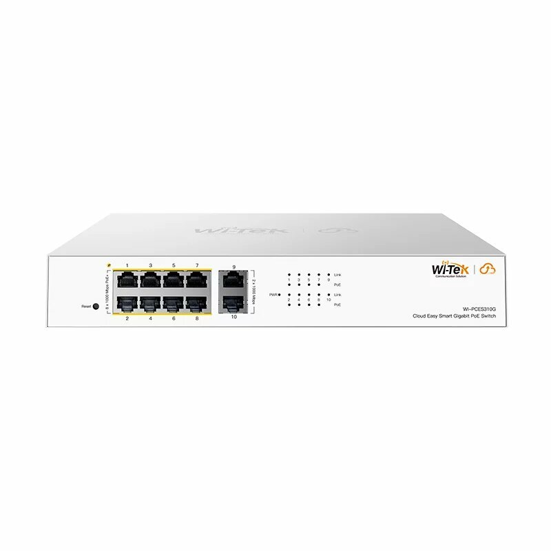 WI-PCES310G Коммутатор настраиваемый PoE 110Вт, порты 8 PoE GE + 2 GE