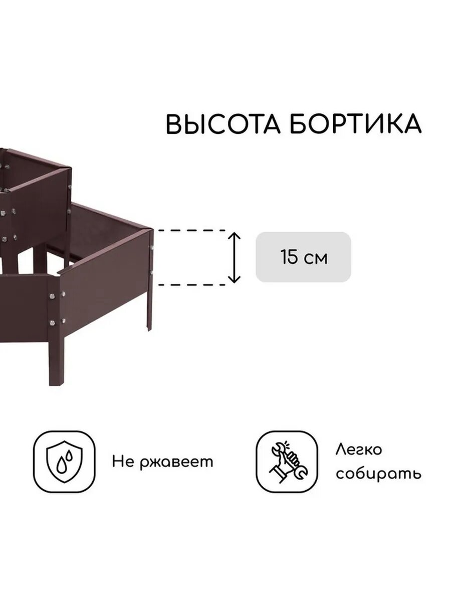 Эстетичная двухъярусная оцинкованная клумба
