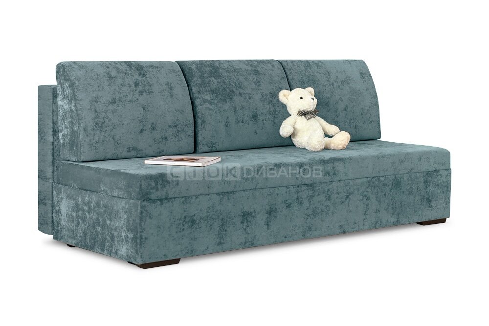 Диван Сток Диванов Эконом Mint мятный антикоготь 190 см, механизм еврокнижка, флок антикоготь