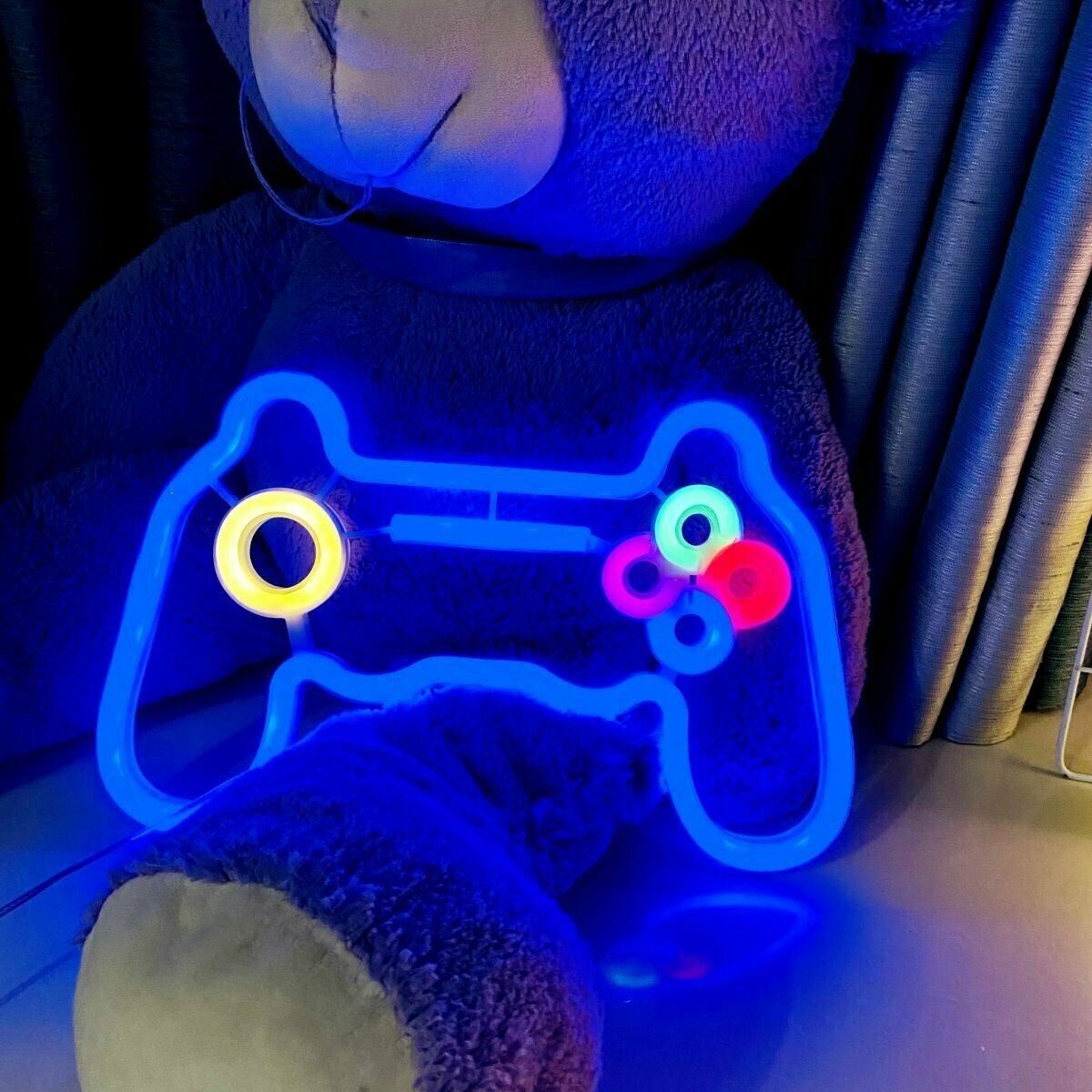 Украшение игровой комнаты Светодиодный неоновый свет, питание от USB/батарейки, подходит для Рождества