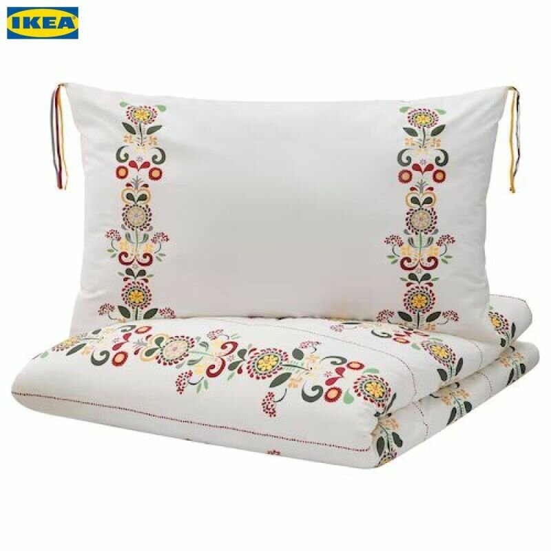 IKEA KERKULLA платье и подушки Акулы Цветы 200x230/50x80 см