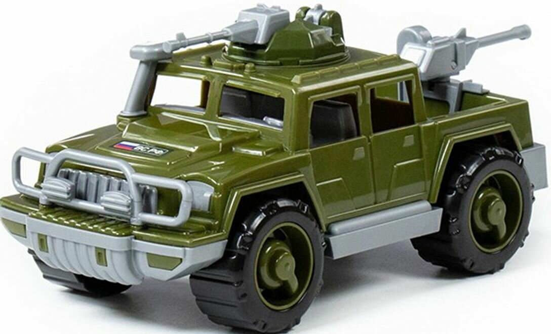 Пластиковая модель "Автомобиль Пикап Военный разведчик" с 2-мя пулемётами для детей, игрушечный транспорт, машинка детская, сюжетно-ролевая игрушка для игр в песочнице и дома