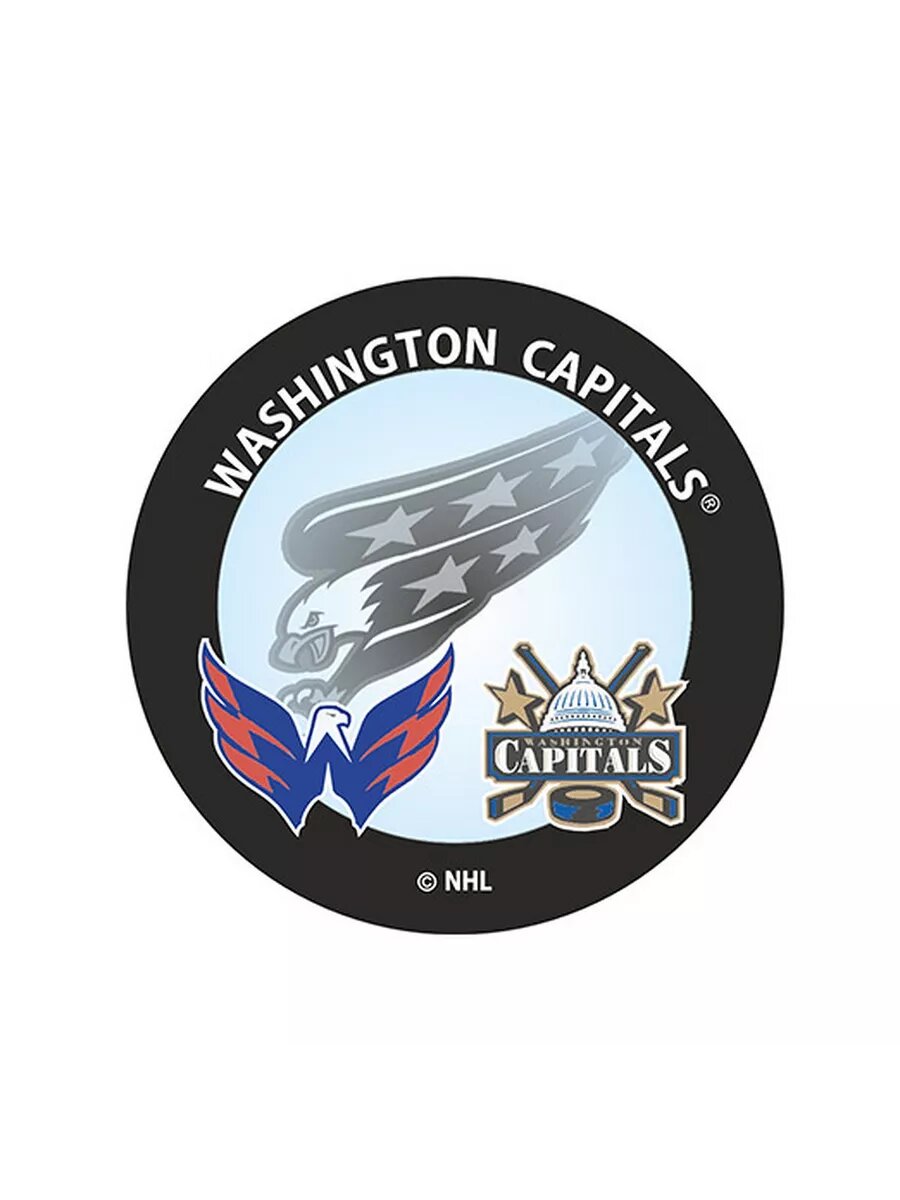 Шайба НХЛ три логотипа Вашингтон