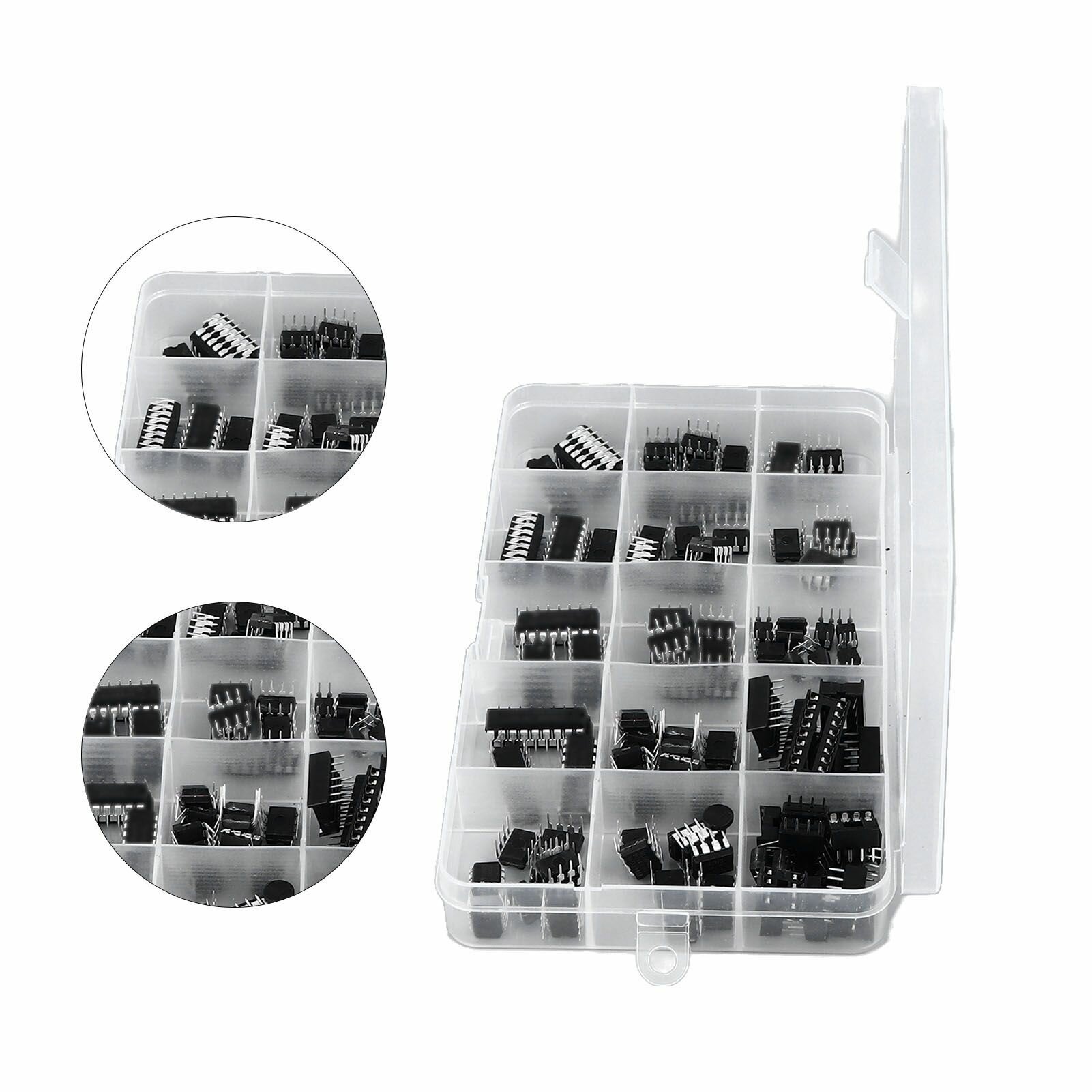 120 шт, 12 типов, комплект микросхем NE555 LM324, DIP-разъем, набор микросхем для интегральной схемы, одинарная точность синхронизации