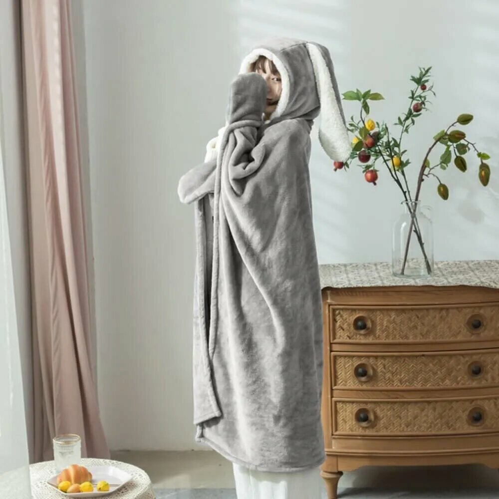 Moon Shadow House Плед-пончо одеяло плед с рукавами женский, Moon Shadow House, 120*130cm Подходящего размера для взрослых спальное , Полиэфирное волокно, 130 см х 120 см