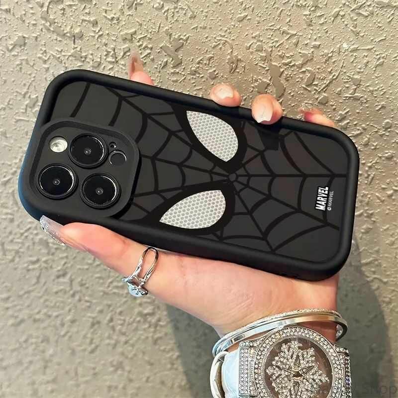 Чехол для Apple iPhone 12 (Эппл Айфон 12) силиконовый с защитой камер, Чехол для смартфона с рисунком Человека-паука