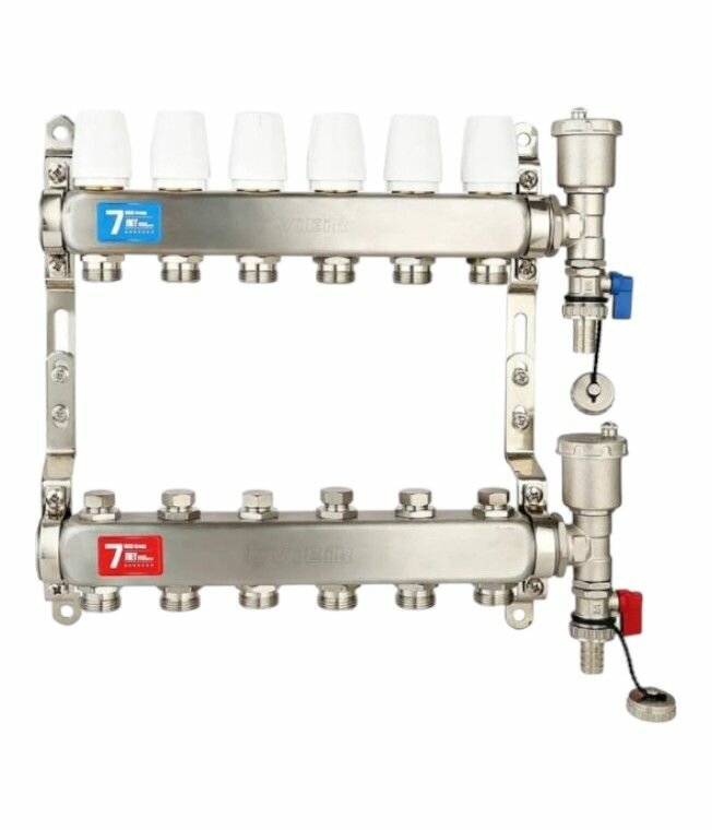 Коллекторная группа для отопления VIEIR без кранов 6 выхода