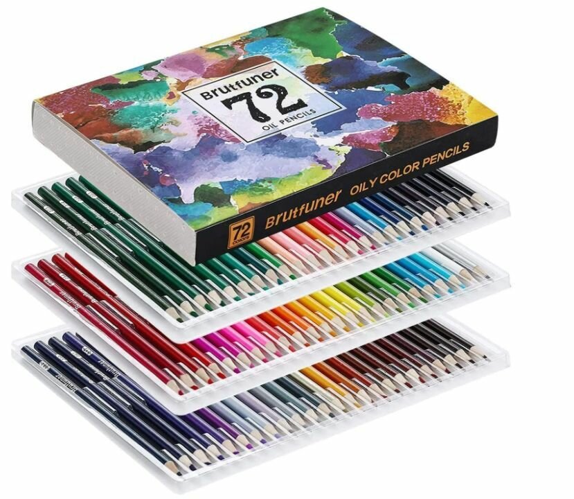 Набор масляных карандашей Brutfuner 72 для школьной живописи, граффити, товары для рукоделия