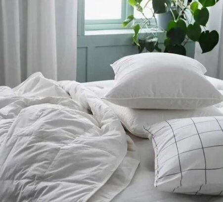 Одеяло 15 спальное Икеа Оливмолла, теплое, 150х200, белый