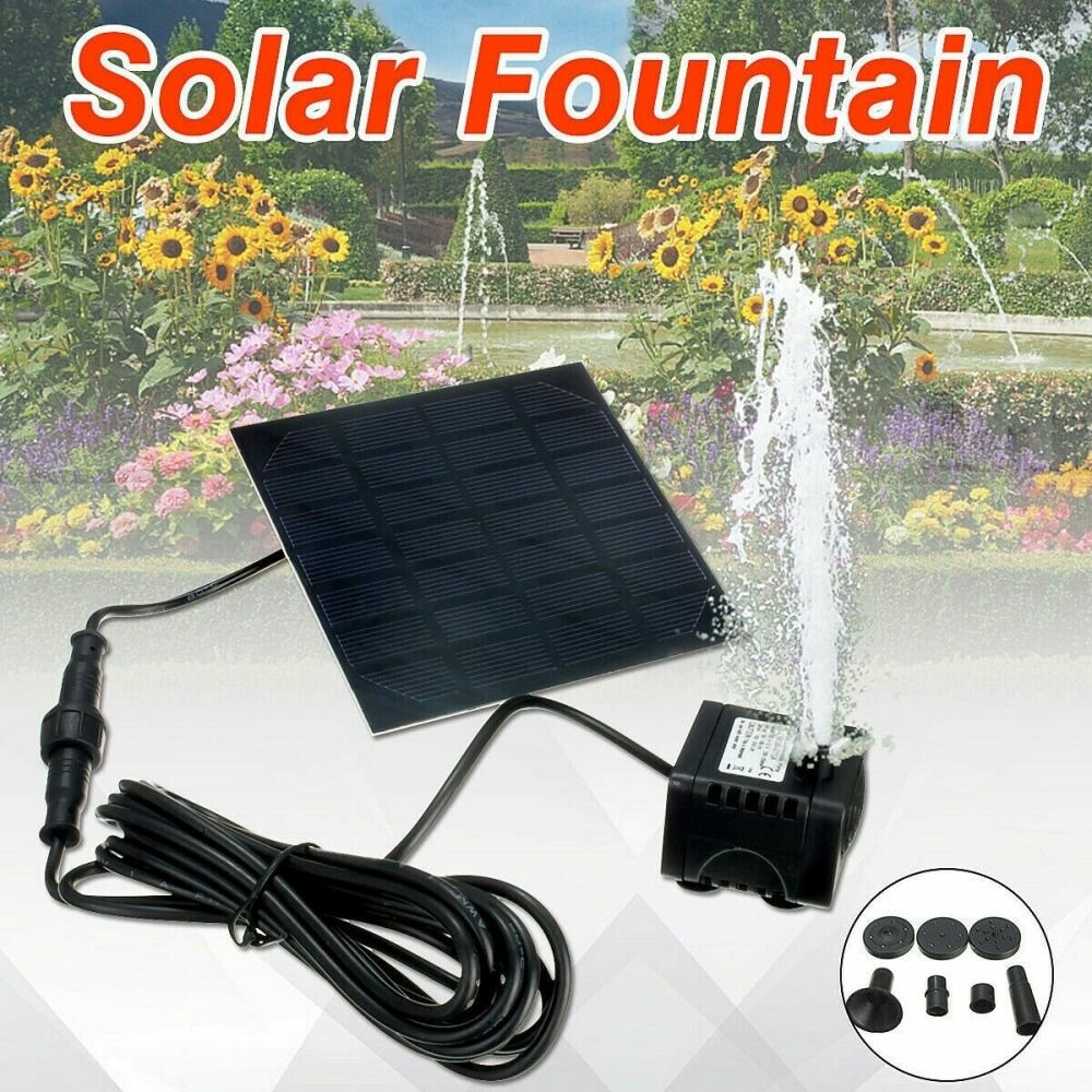 Комплект водяного насоса для фонтана на солнечной энергии, Фонтан садовый.
