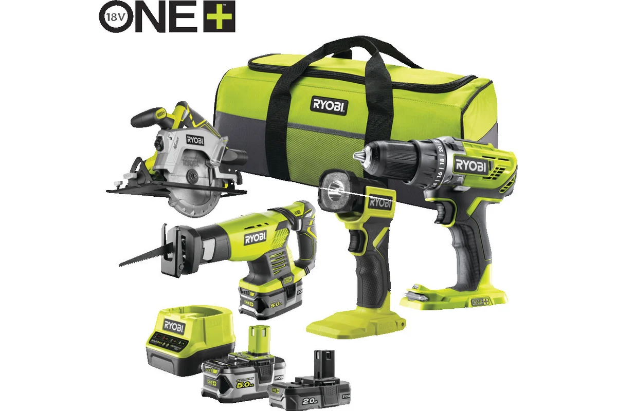 Набор из 4 инструментов Ryobi RCK184-252S 18В