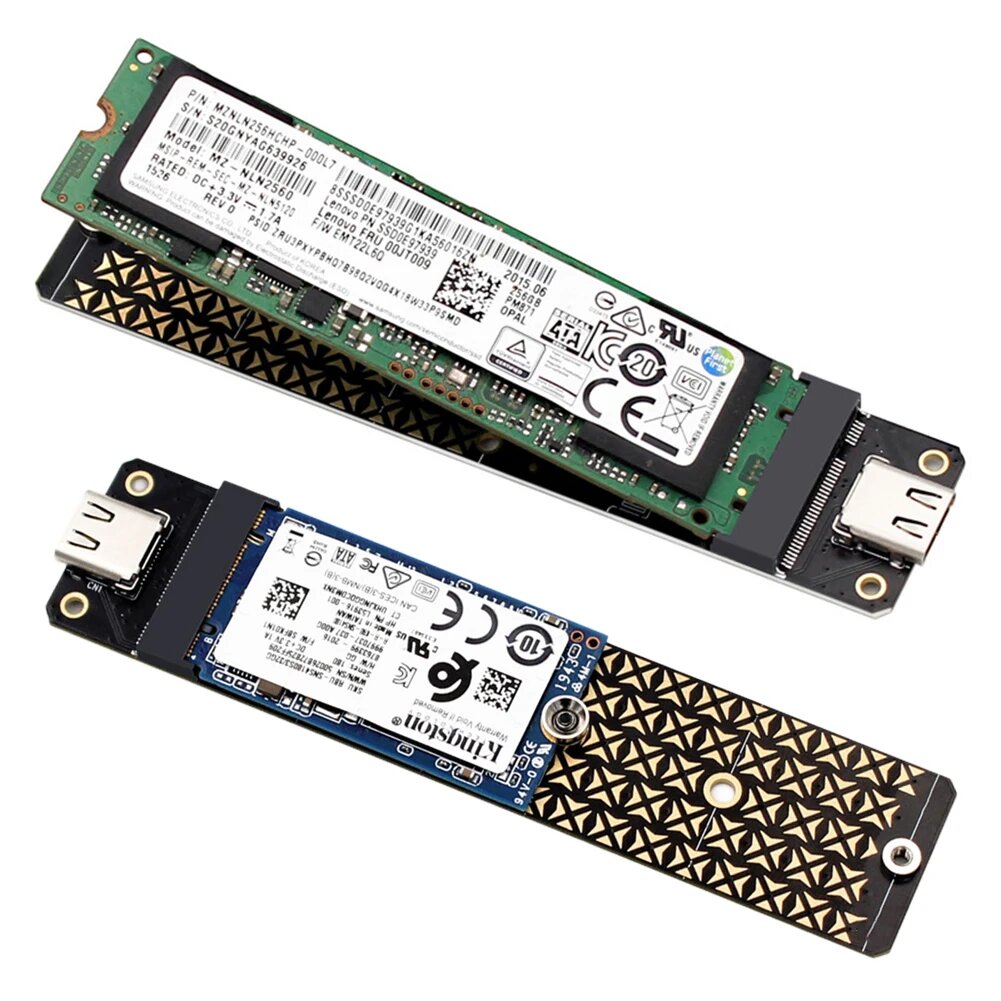 Адаптер M.2 SSD SATA/NVMe к USB 3.1 B+M Key/M Key M2 к USB3.1 SSD Riser Card Адаптер жесткого диска для 2230/2242/2260/2280 SSD
