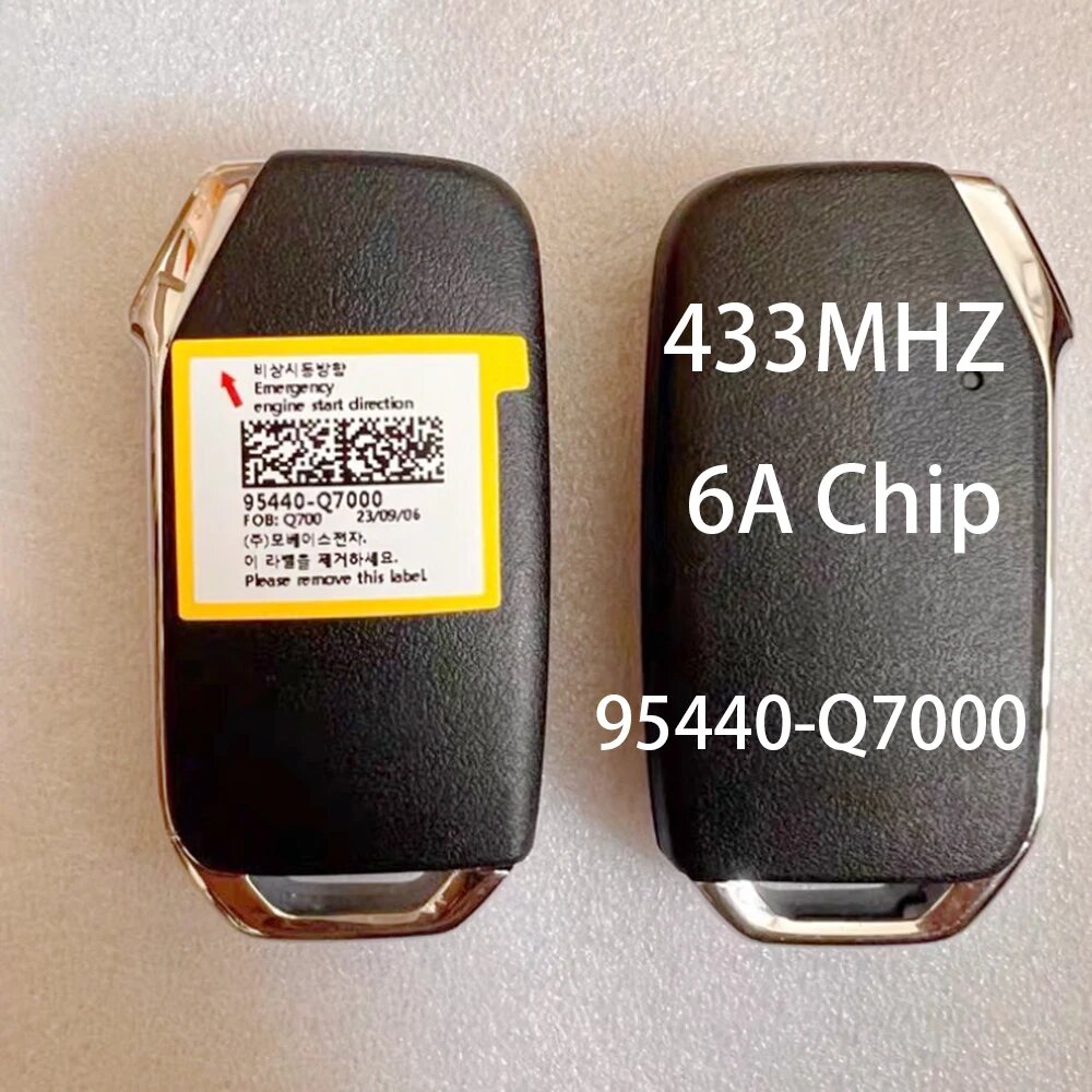Оригинальный ключ дистанционного управления 433 МГц для Kia Seltos 2024 с чипом 6A/8A 95430-Q7000 95440-Q7000 95440-Q7000
