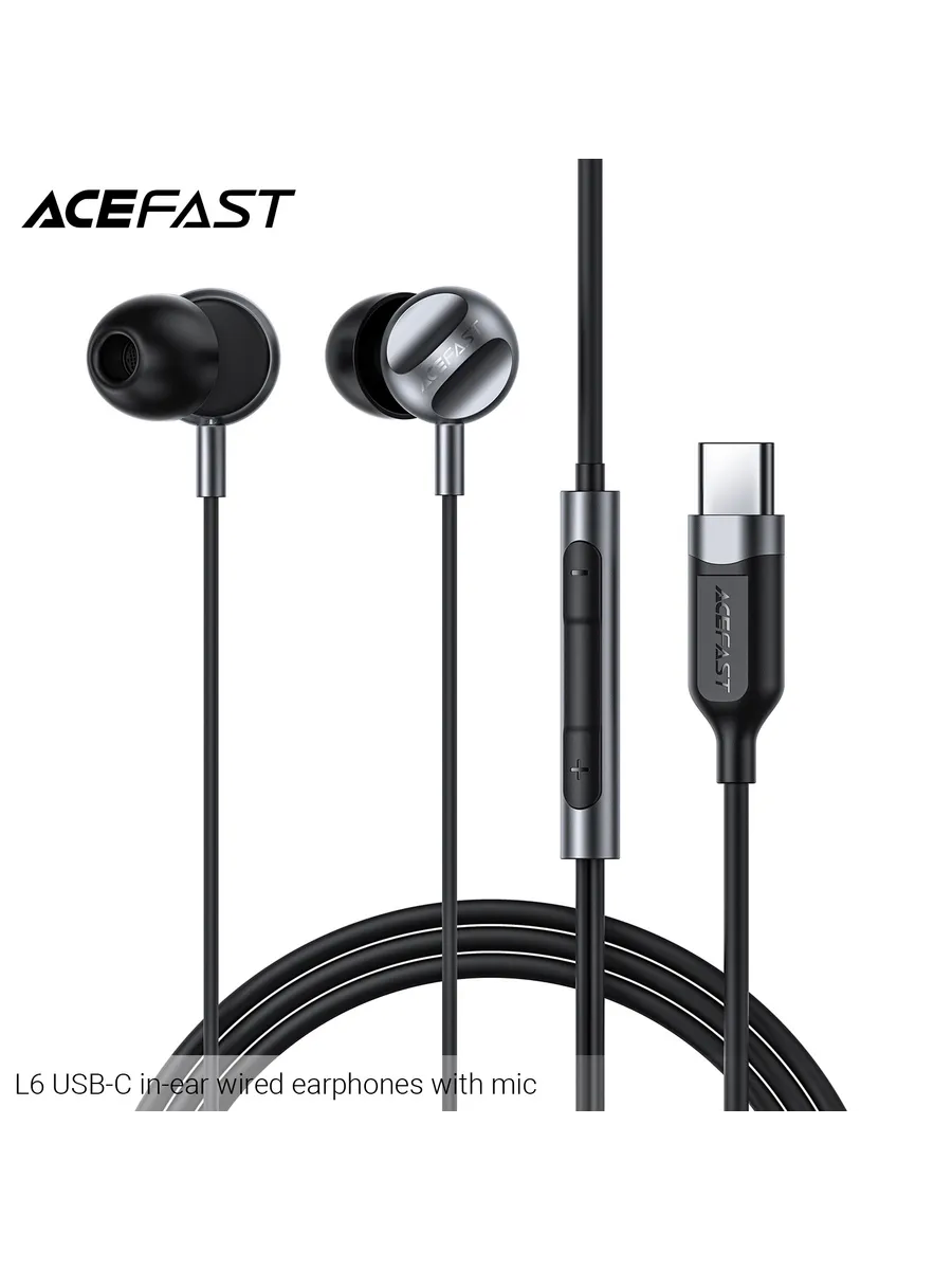 Проводные наушники ACEFAST L6 USB-C Черный Type-C