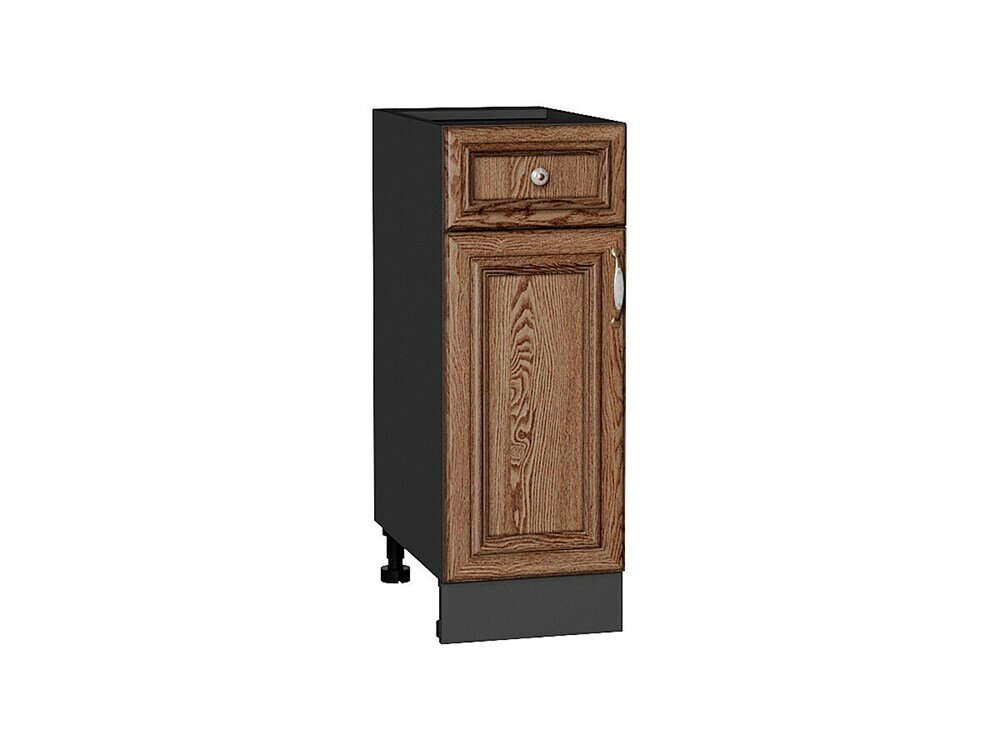 VVT Шкаф нижний с 1-ой дверцей и ящиком Шале Graphite, Brown Dreamline, 300 В*Ш*Г 816*300*480, фасад МДФ Brown Dreamline, корпус Graphite Brown Dreamline