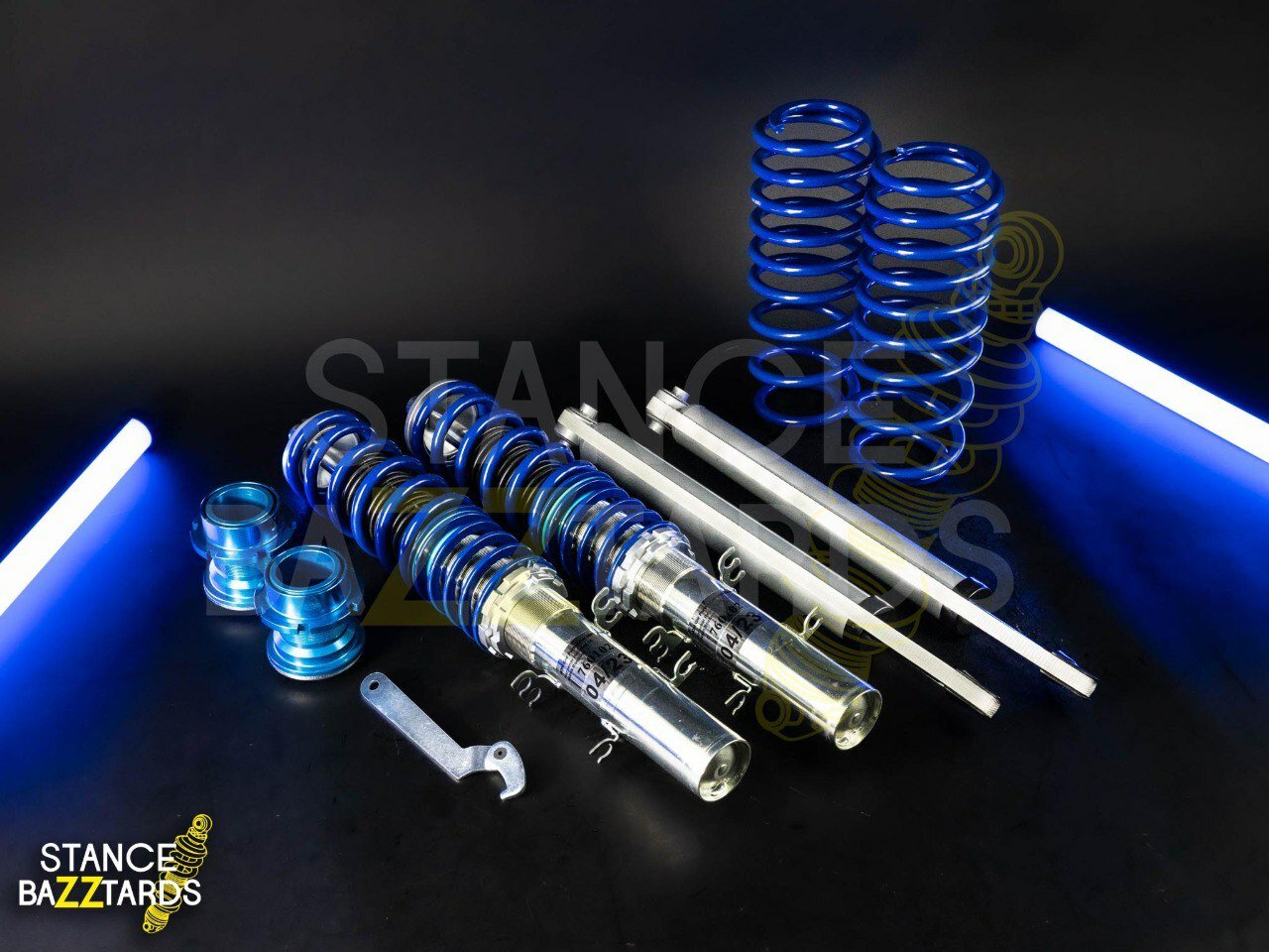 Комплект винтовой подвески койловеров JOM Blueline Volkswagen Golf 4 поколение (MK4) (1J), вкл Variant 1997-2006 с регулировкой высоты, 741001