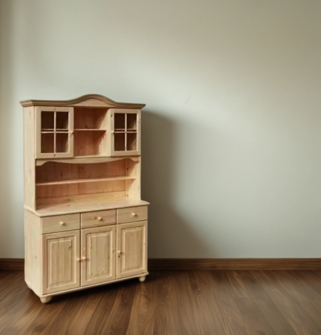 Буфет ммк-древ Венера, цвет лак, 128х45х200 см, массив дерева/сосны.