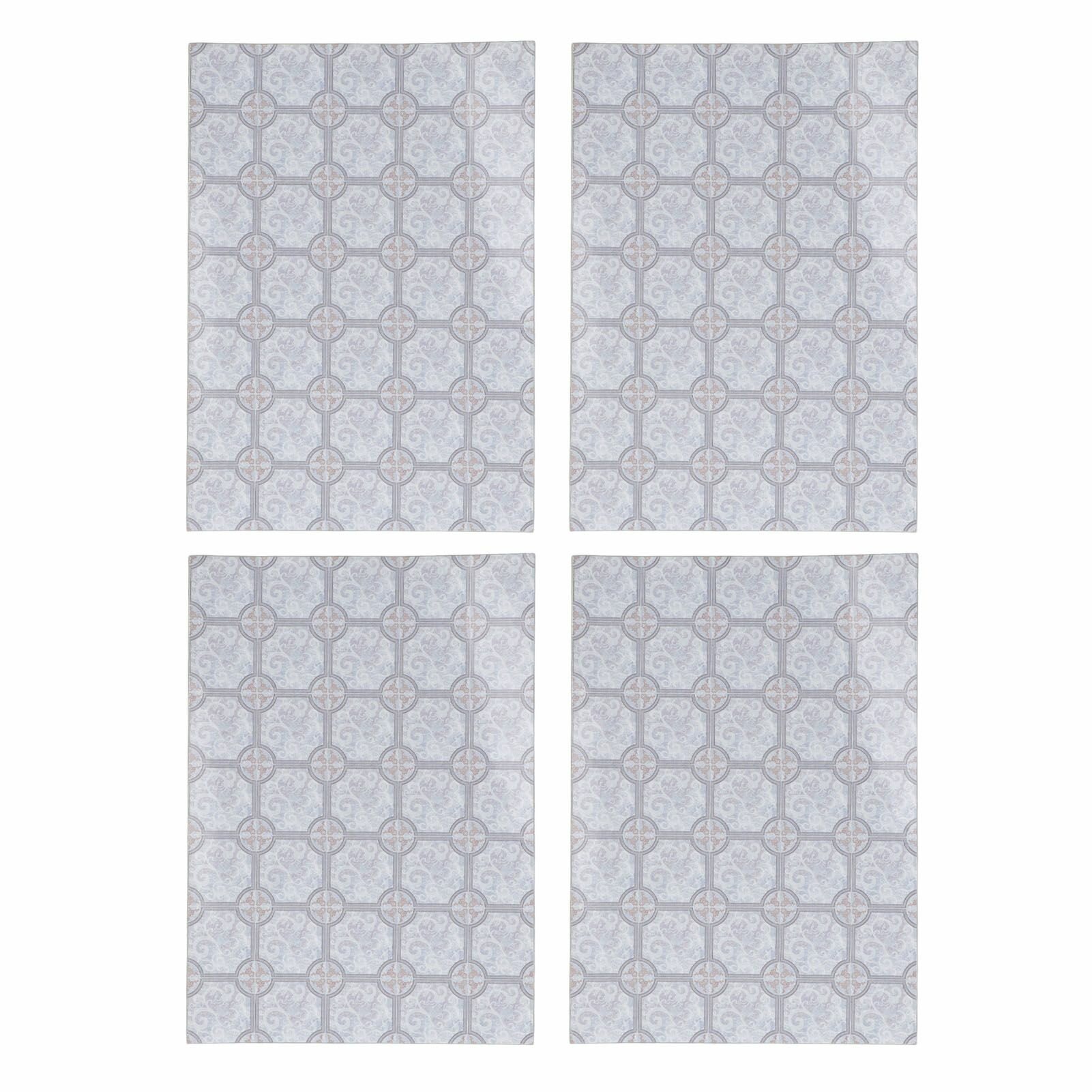 4 шт. Наклейки на пол для кукольного домика 1/12 масштаба, уникальные и реалистичные, размер 29.5 x 21 см